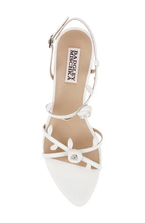 Badgley Mischka Orland Leather Sandal - White Leather