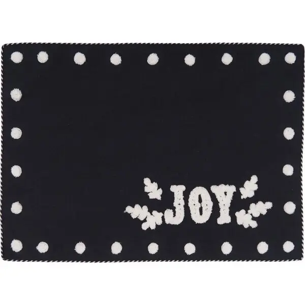 CAROL & FRANK Nordic Joy Onyx Placemats Set Of 4 - Black