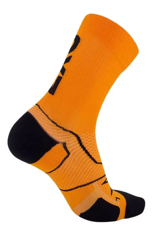 2xu Vectr Cushion Crew Socks - Solar Orange/black