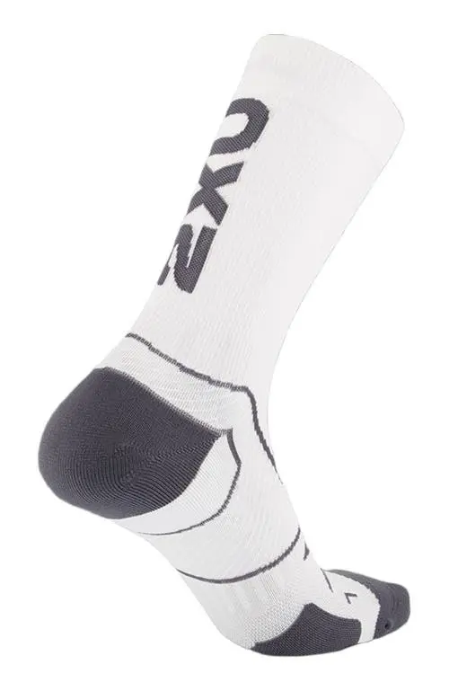 2xu Vectr Cushion Crew Socks - White/grey