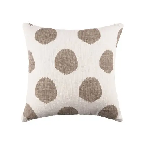 CAROL & FRANK Polka Dot Cotton Decorative Throw Pillow - Brown