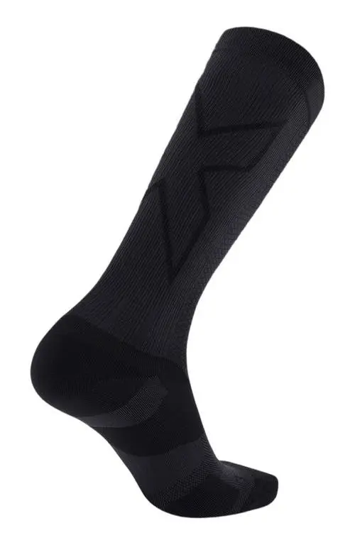 2xu Vectr Light Cushion Full Length Sock - Titanium/black