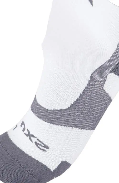 2xu Vectr Light Cushion Full Length Sock - White/grey