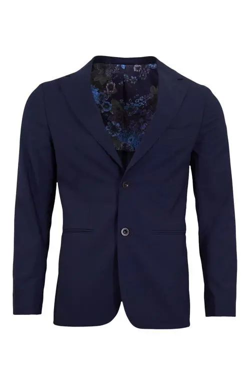 LORDS OF HARLECH Judd Half Lined Tailored Wool Blazer - Navy