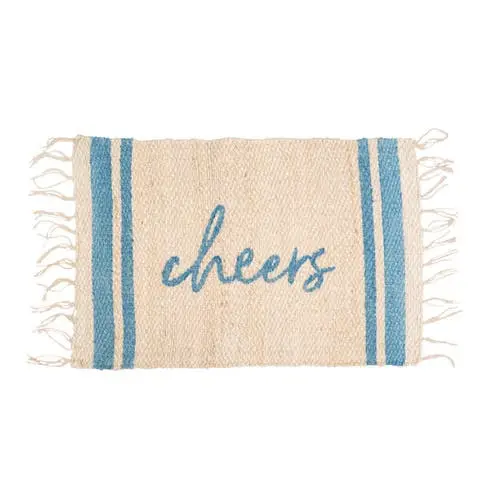 CAROL & FRANK Cheers Jute Rug - Blue