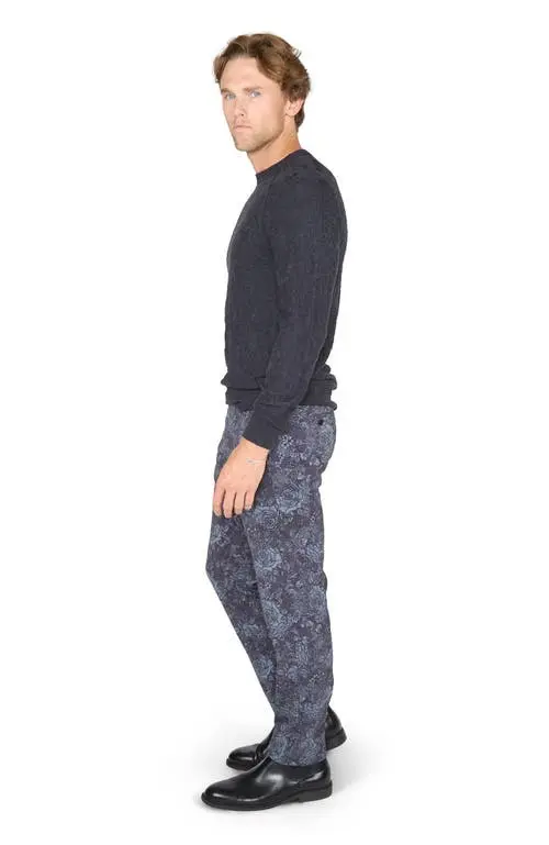 LORDS OF HARLECH Cole Fully Fashioned Merino Wool Crewneck Sweater - Charcoal