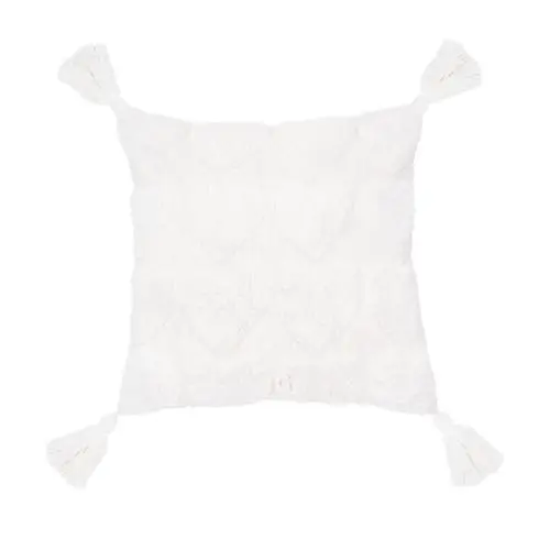 CAROL & FRANK Heart Accent Pillow - White