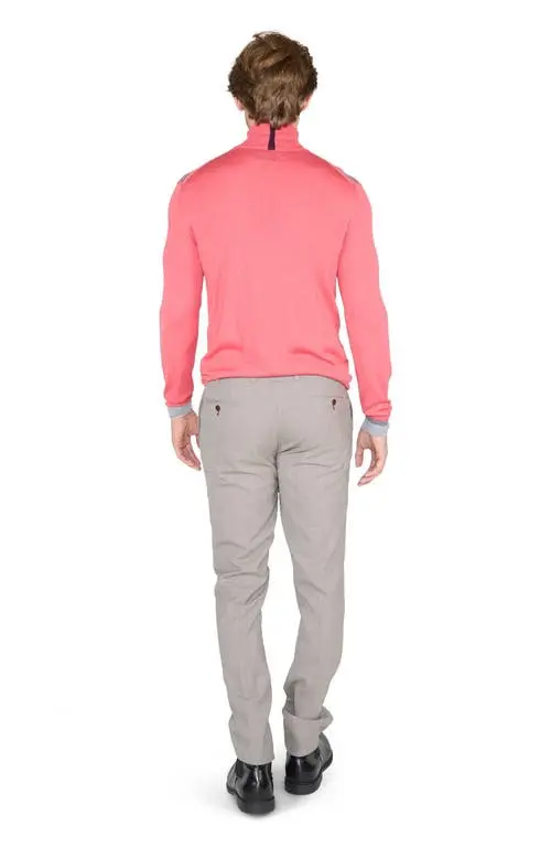 LORDS OF HARLECH Ronald Merino Wool Turtleneck Sweater - Rose