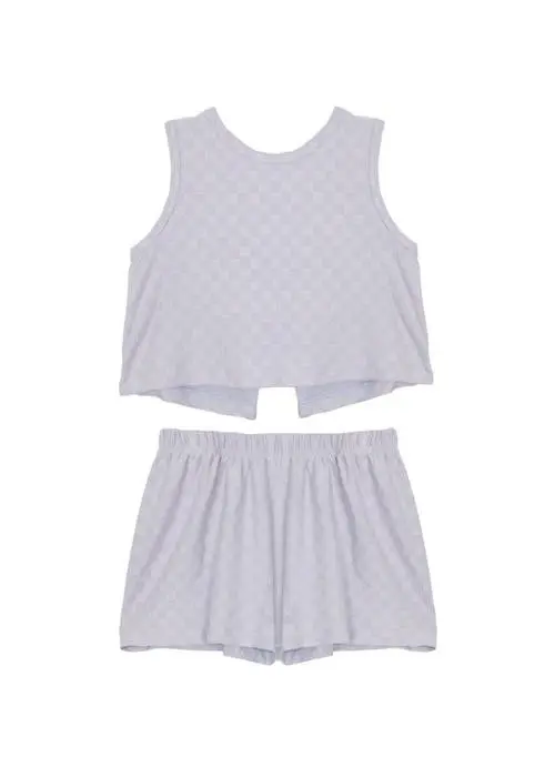 MABEL + HONEY Two-piece Sleeveless Set - Purple