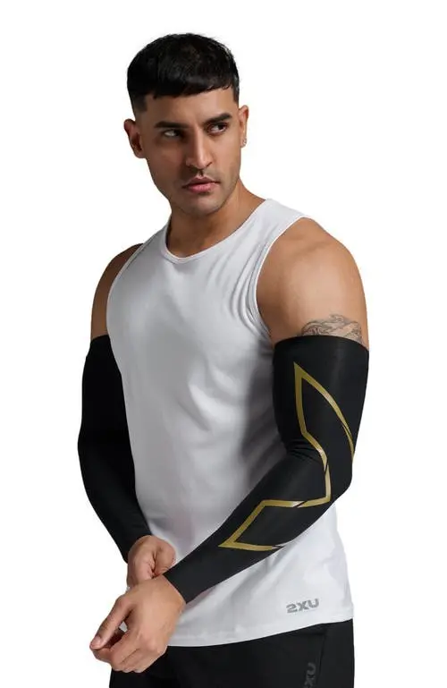 2xu Elite Mcs Compression Arm Guards - Black/gold