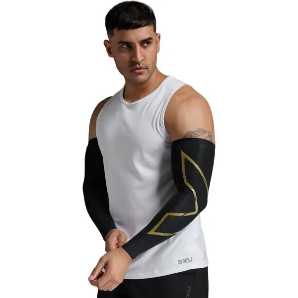 2xu Elite Mcs Compression Arm Guards - Black/gold