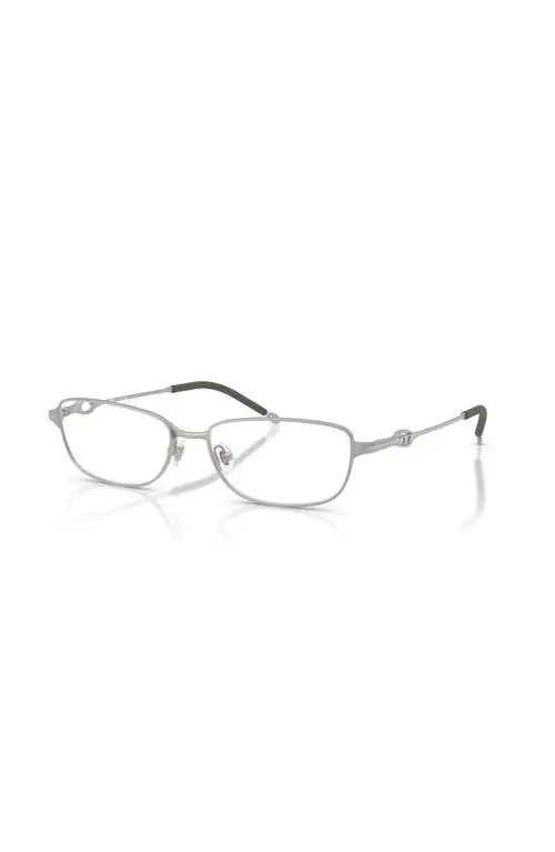 DIESEL® 56mm Rectangle Optical Glasses - Silver