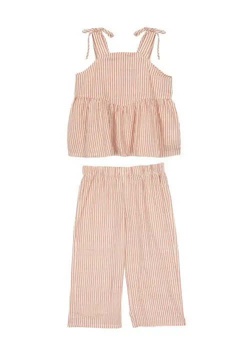 MABEL + HONEY Girls' Striped Two-piece Set