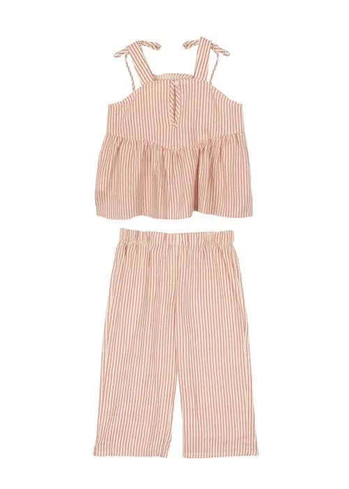 MABEL + HONEY Girls' Striped Two-piece Set