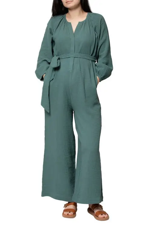 NOM MATERNITY Alma Nursing Jumpsuit - Eucalyptus