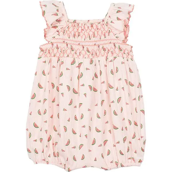 MABEL + HONEY Printed Baby Romper - Pink