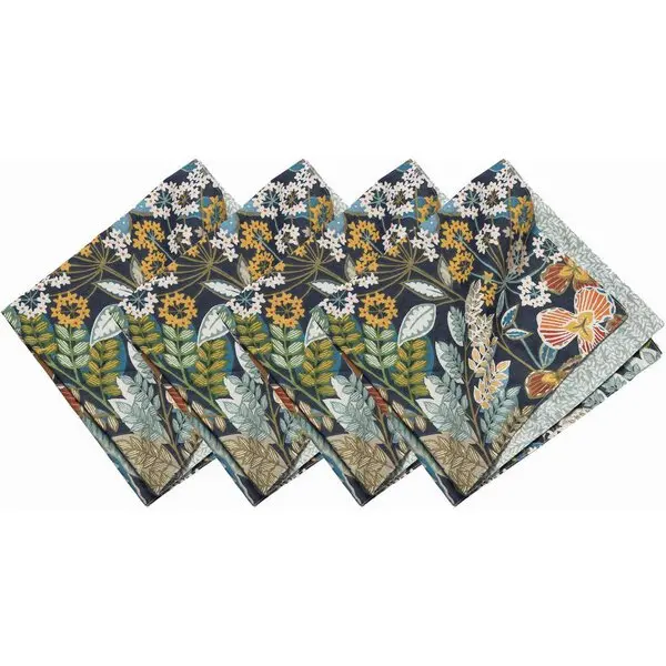 CAROL & FRANK Posy Napkin Set Of 4 - Green