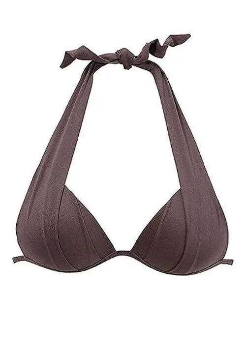 LASCANA Halter Push-up Bikini Top - Brown