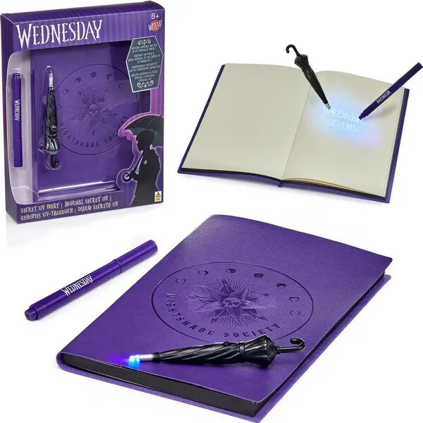 WOW STUFF! Wednesday Secret Reveal Journal Set, Notebook - Purple