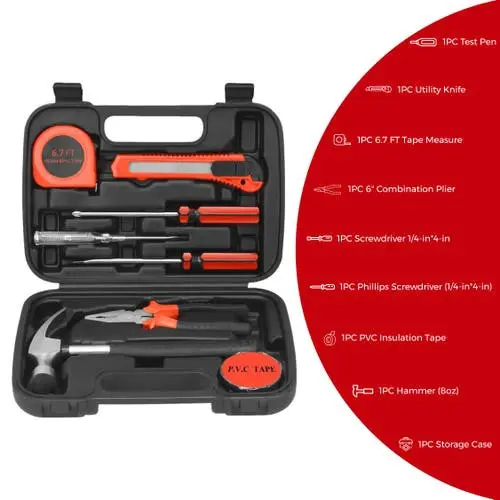 PURSONIC Home Project Power And Tool Set With Electric Screwdriver
