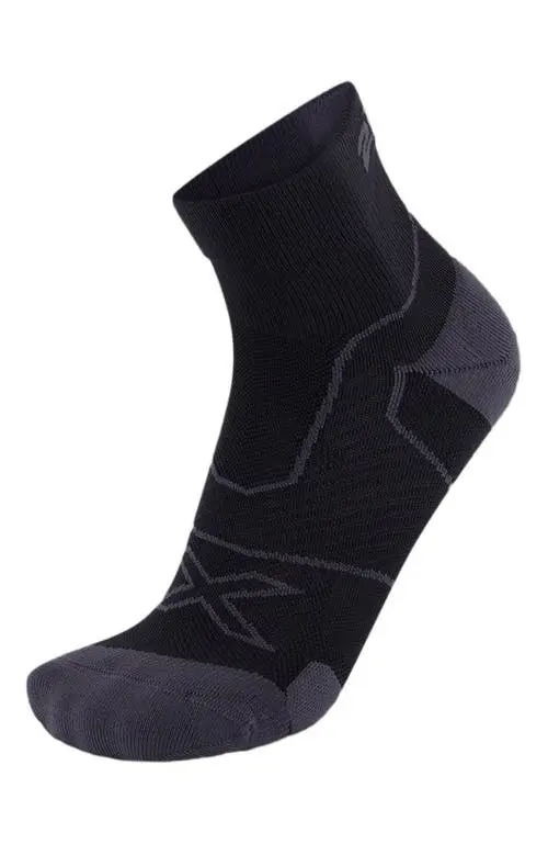 2xu Vectr Cushion 1/4 Crew Socks - Black/titanium