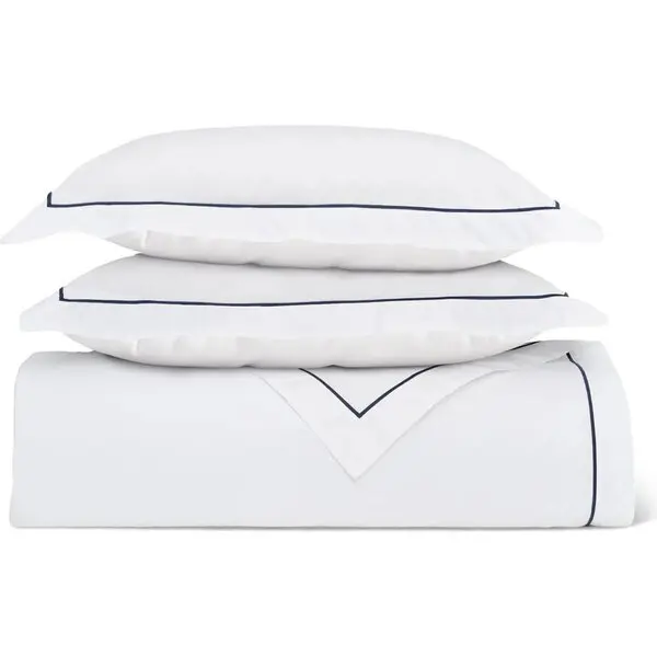 ELA LANE USA Heirloom Organic Percale Duvet Cover - White - King