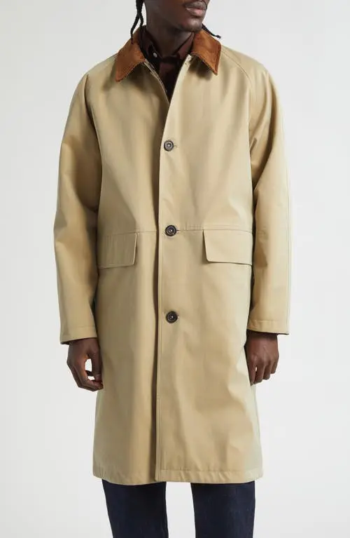 DRAKE'S Reversible Single-breasted Mac Jacket - Beige Check