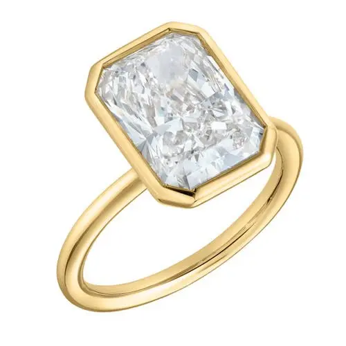 LUVMYJEWELRY 14k Gold Lab Grown Diamond Solitaire Engagement Ring 3.00 Ct - 14k Yellow Gold