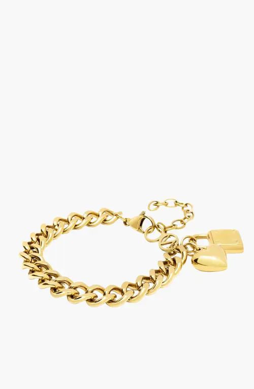 NIALAYA Cuban Charm Bracelet - Gold