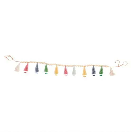 CAROL & FRANK Color Bottle Brush Tree Garland