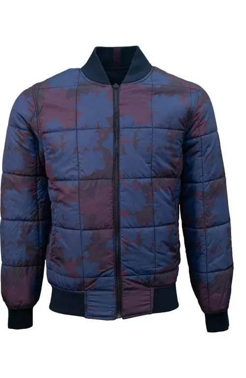 LORDS OF HARLECH Jenkin Reversible Bomber Jacket - Navy