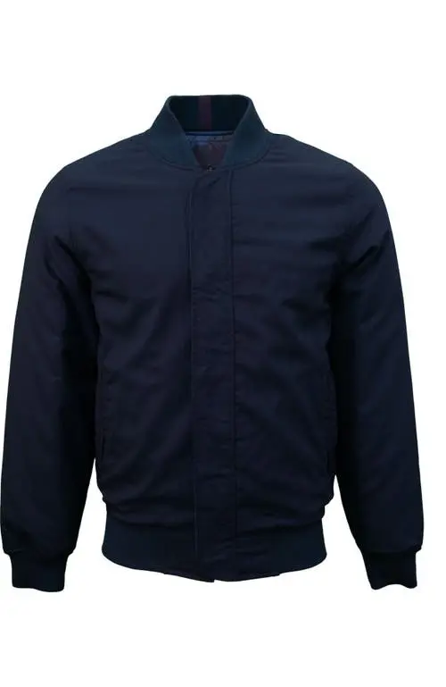 LORDS OF HARLECH Jenkin Reversible Bomber Jacket - Navy