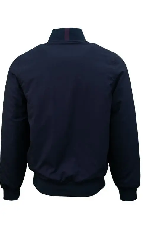 LORDS OF HARLECH Jenkin Reversible Bomber Jacket - Navy