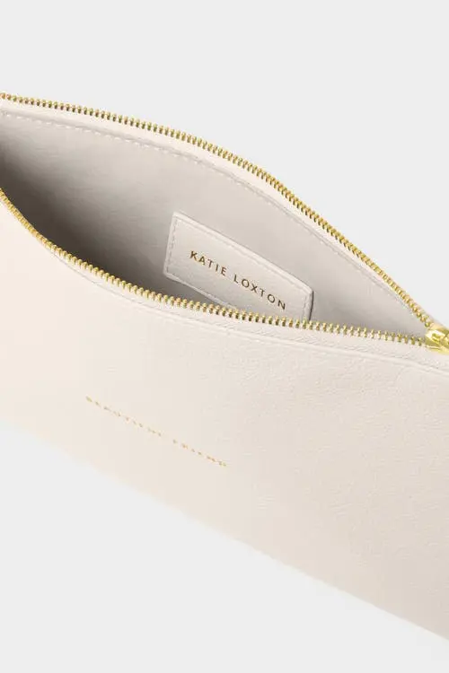 KATIE LOXTON Sentiment Pouch 'beautiful Friend - White