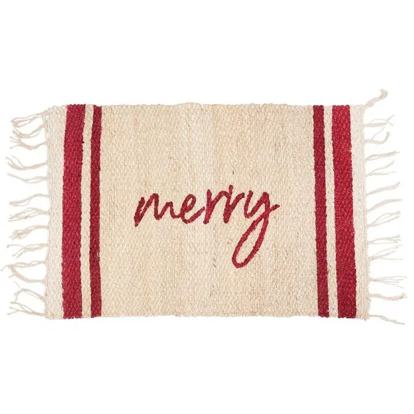 CAROL & FRANK Merry Jute Rug - Red