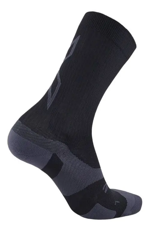 2xu Vectr Light Cushion Crew Socks - Black/titanium