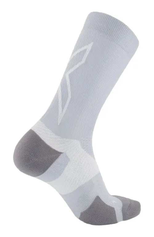 2xu Vectr Light Cushion Crew Socks - Harbor Mist/white