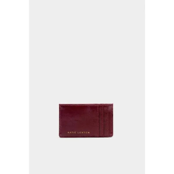 KATIE LOXTON Laila Patent Crackle Card Holder - Red