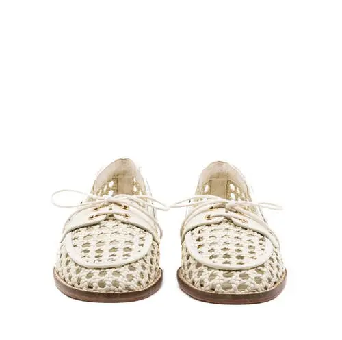 ANDREA GOMEZ Carla Leather Loafer - White