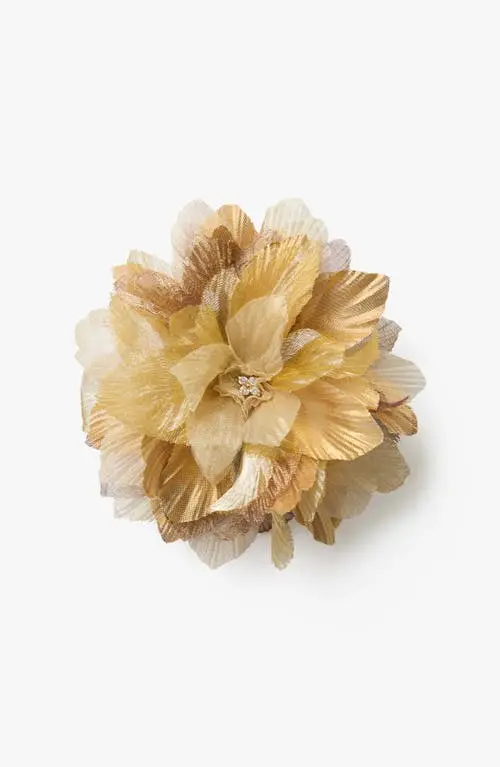HELENA SIMON The En Poinsettia Floral Brooch - Gold