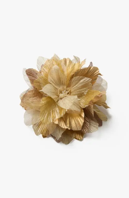 HELENA SIMON The En Poinsettia Floral Brooch - Gold