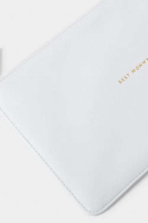 KATIE LOXTON Sentiment Pouch 'best Mommy - Blue
