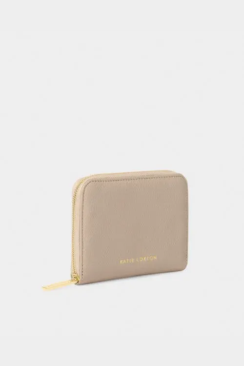 KATIE LOXTON Slim Jewelry Case 'heart Of Gold - Taupe
