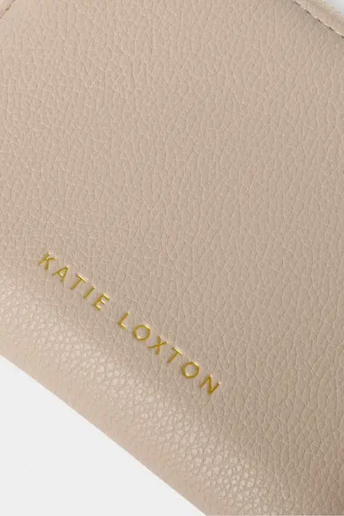KATIE LOXTON Slim Jewelry Case 'heart Of Gold - Taupe