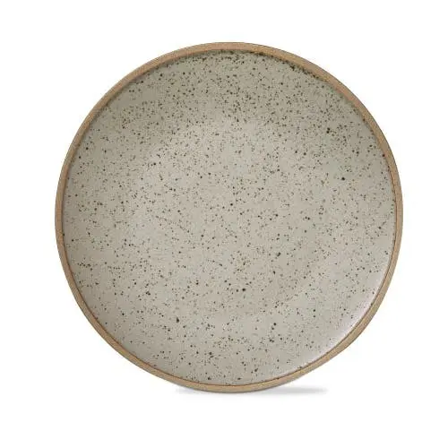 TAG Speckle Glaze Taupe Appetizer Plate Porcelain Set - Brown