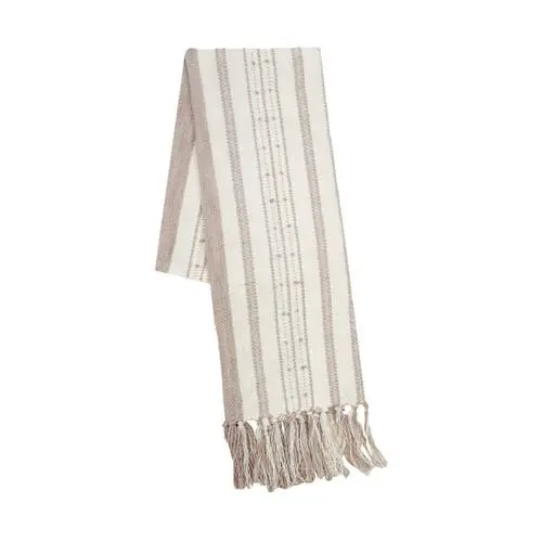 CAROL & FRANK Oriana Natural Striped Towel - Brown
