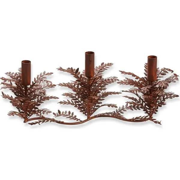 TAG Greenery Taper Candle Holdersrustic Iron Fall Decor - Brown