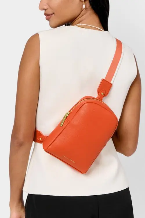 KATIE LOXTON Canvas Strap Sling Bag - Orange