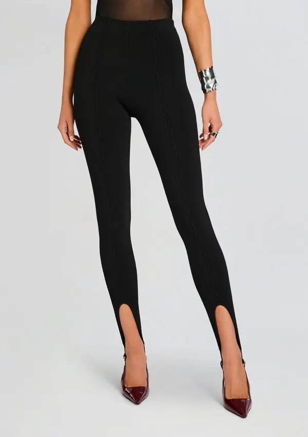 SEROYA Kelsey Stirrup Leggings - Black