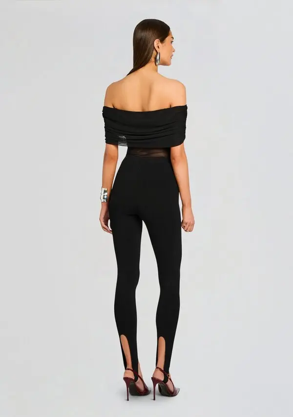 SEROYA Kelsey Stirrup Leggings - Black